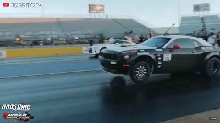 Dodge Challenger Black Ghost Demon Drags Hello Kitty - One News Page