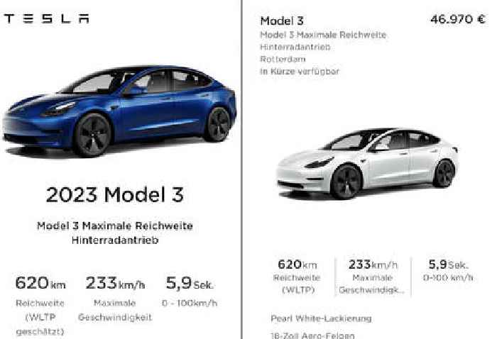 Tesla Launches Model 3 LR RWD in Europe, It's Built in - One News Page