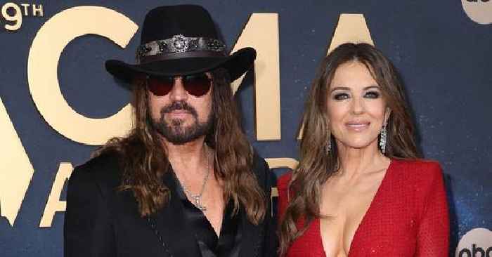 Elizabeth Hurley Wears Plunging Red Dress Alongside - One News Page