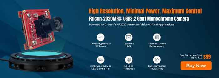 Vadzo Imaging Launches 20MP Monochrome USB3.2 Gen1 - One News Page