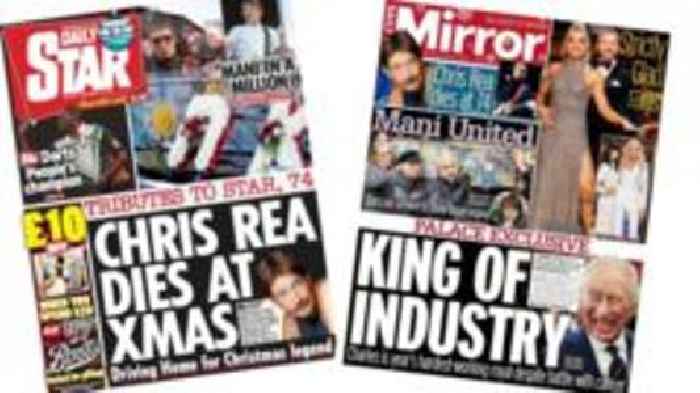 The Papers: 'Chris Rea dies at Xmas' and 'King of - One News Page