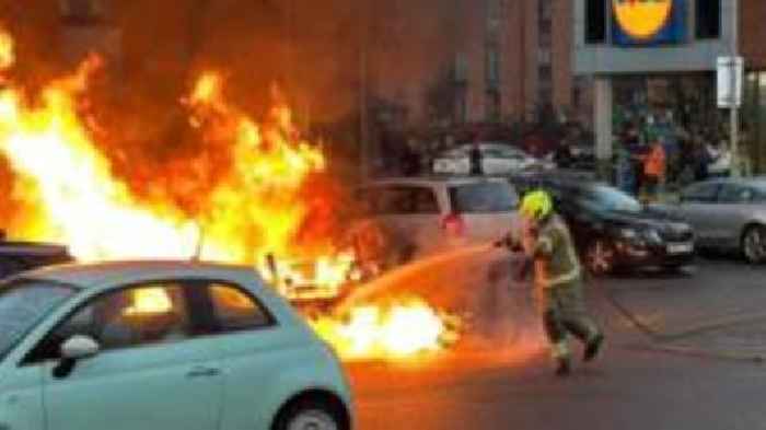 'Modified' car destroyed in Lidl car park fire - One News Page