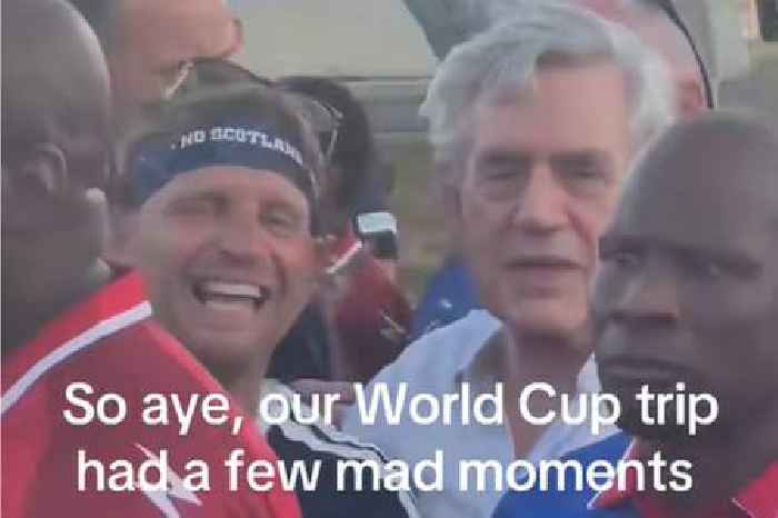 Gordon Brown queues with Skerryvore before Scotland - One News Page