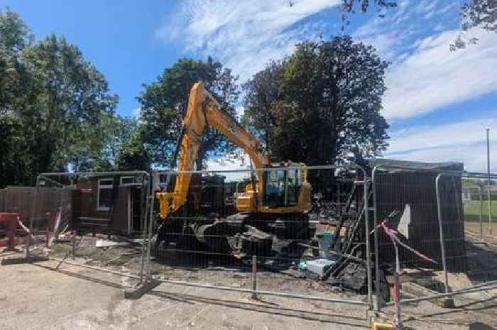 Photos show smoldering remains of Chessington cricket - One News Page