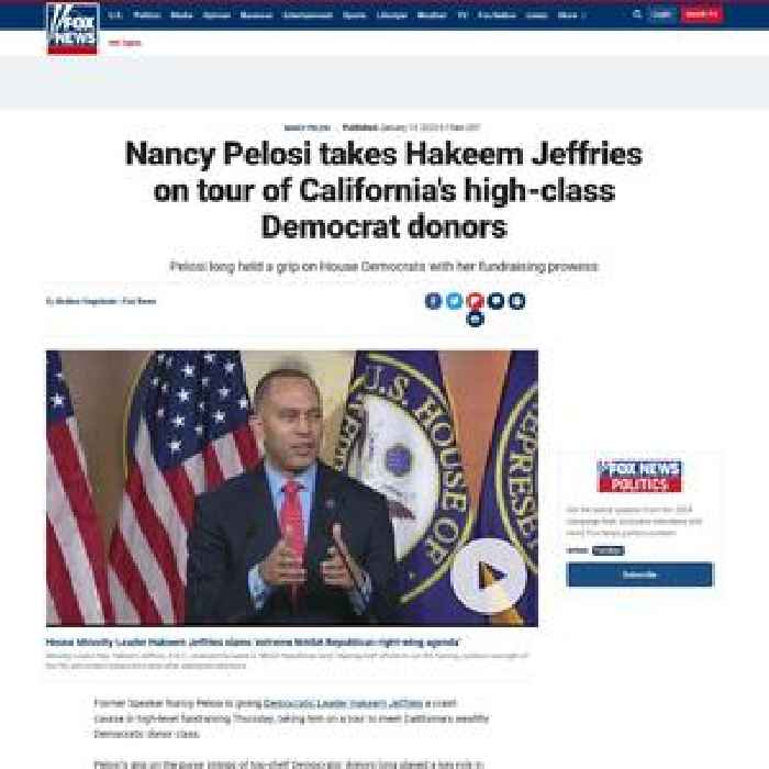 Nancy Pelosi takes Hakeem Jeffries on tour of - One News Page
