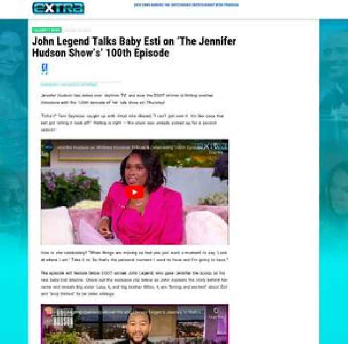 John Legend Talks Baby Esti on ‘The Jennifer Hudson - One News Page