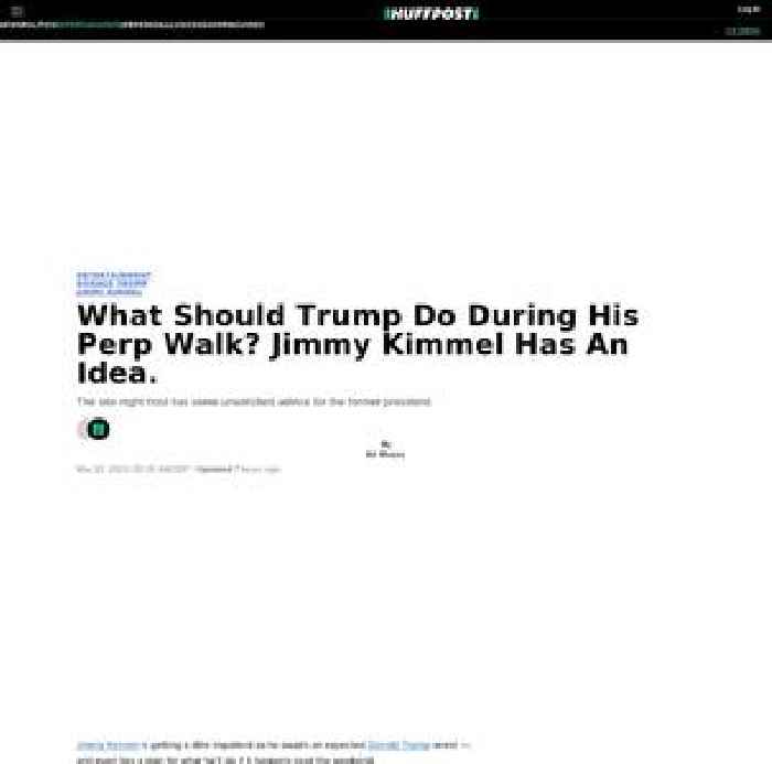 What Should Trump Do During His Perp Walk? Jimmy - One News Page