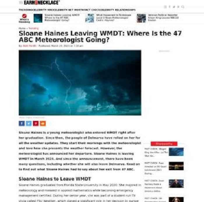 Sloane Haines Leaving WMDT: Where Is the 47 ABC - One News Page