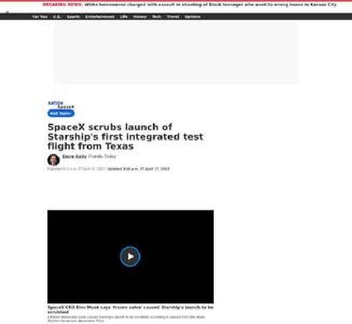 SpaceX scrubs launch of Starship's first integrated - One News Page