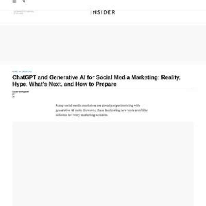 ChatGPT and Generative AI for Social Media Marketing: - One News Page