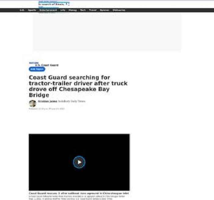 Coast Guard Searching For Tractor Trailer Driver After One News Page