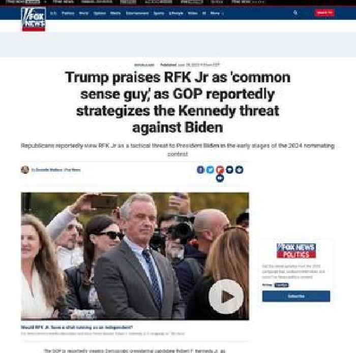 Trump praises RFK Jr as 'common sense guy,' as GOP - One News Page