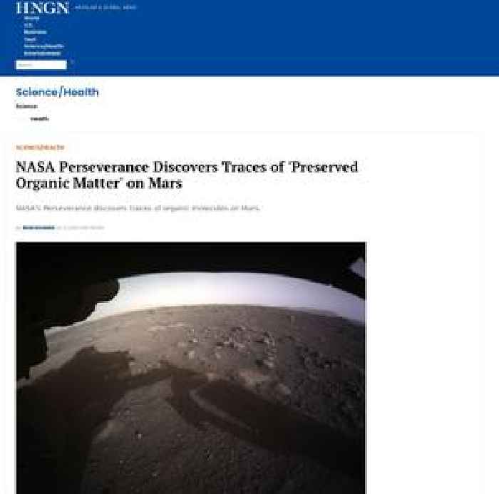 NASA Perseverance Discovers Traces of 'Preserved - One News Page