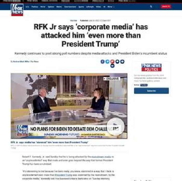 RFK Jr says ‘corporate media’ has attacked him - One News Page